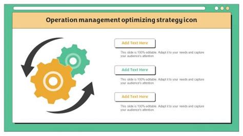 Operation Management Optimizing Strategy Icon Ppt Powerpoint
