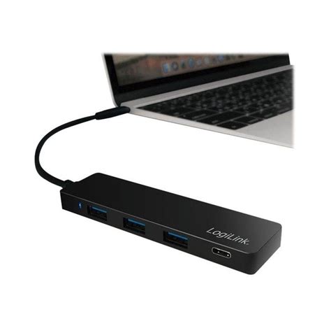 Logilink Ultra Slim Usb 32 Gen 1x1 Usb C 4 Port Hub Usb Hub 4 Ports