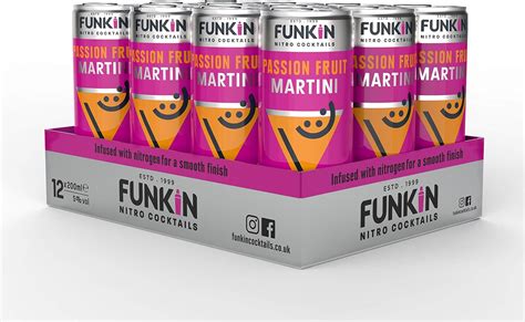 Funkin Passion Fruit Martini Pre Mixed Cocktail Cans 200 Ml Case Of 12