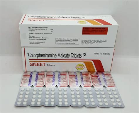 Chlorpheniramine Maleate Tablets Ip 4 Mg Latest Price Manufacturers