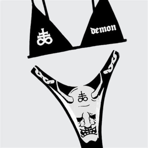 Goth Demon Bikini Techwear Uk