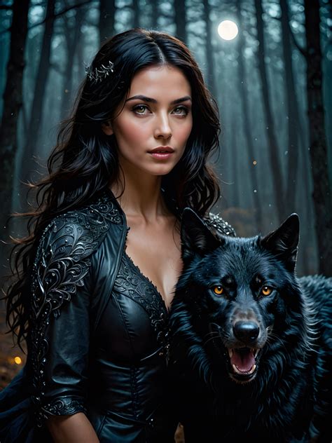 Download Ai Generated Wolf Woman Royalty Free Stock Illustration