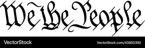 We The People Preamble Constitution Usa Royalty Free Vector