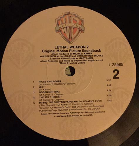 Various Lethal Weapon 2 Original Motion Picture Soundtrack Warner