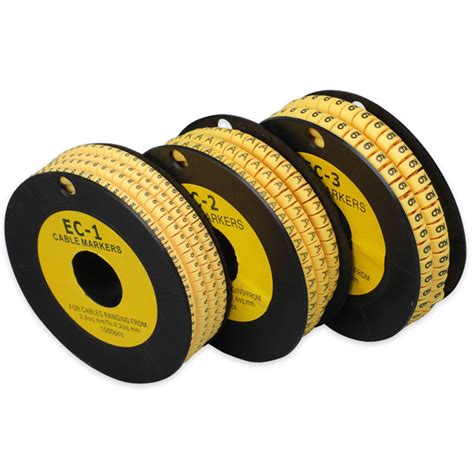 Ec Type Pvc Cable Marker Electrical Wire Label With Different Marking Ec Type Cable Marker And