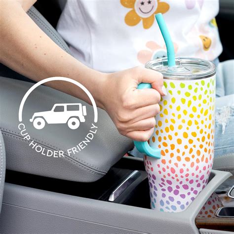 Oh Happy Day 40oz Mega Mug W Handle Straw Swig Life Wholesale