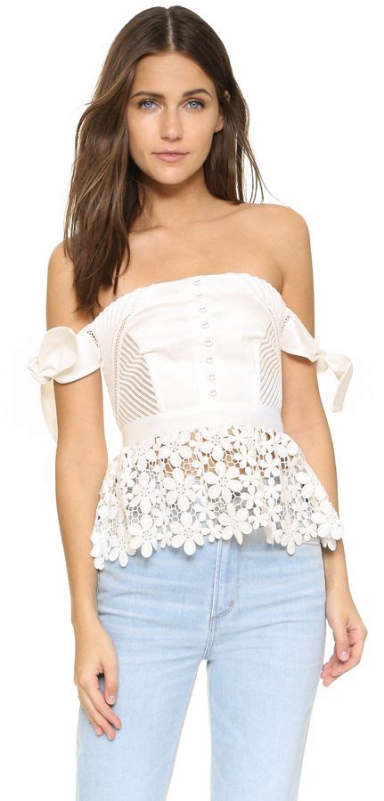 Self Portrait Corset Peplum Top