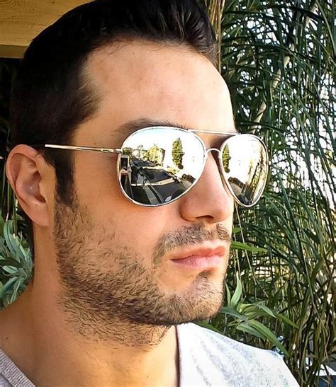 Silver Mirror Aviator Sunglasses For Men