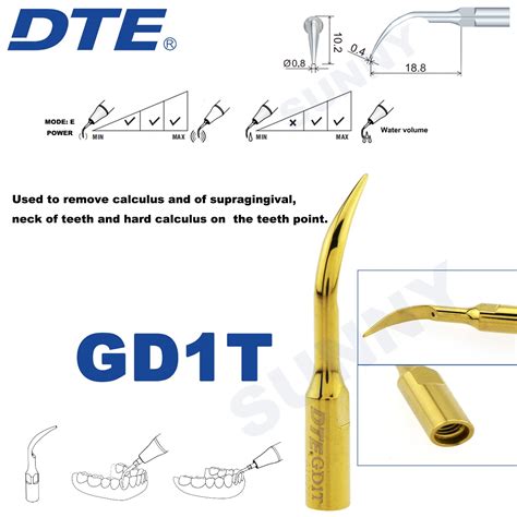Woodpecker DTE Dental Ultrasonic Tooth Cleaning Machine Cutter Head Scaler Tips Fit SATELEC