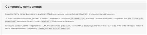 Docs Code Block In Community Components Section Isnt Rendering