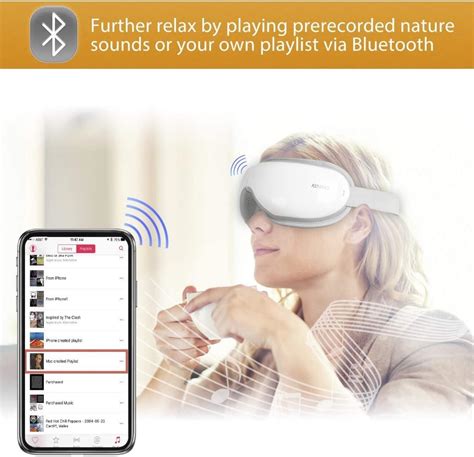 Renpho Eye Massager With Heat Air Compression Bluetooth Music