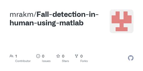 GitHub Mrakm Fall Detection In Human Using Matlab