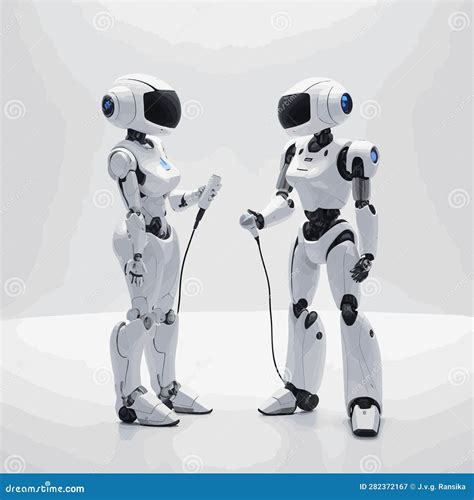 Realistic Vector Art Of Cute Small Robot Stock Vector Illustration Of