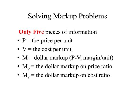 PPT Sample Markup Problems PowerPoint Presentation Free Download ID 1650718