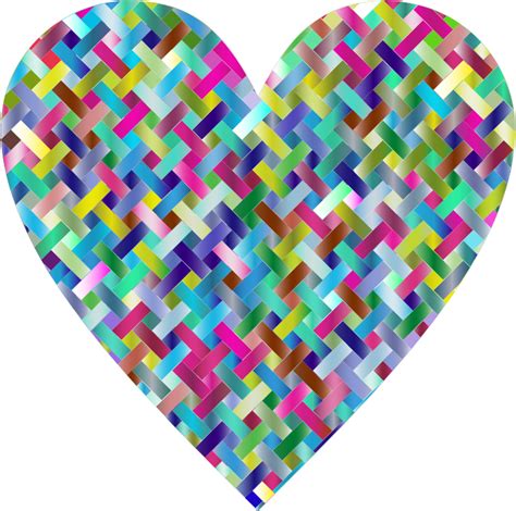 Colorful Heart Lattice Weave 4 Openclipart