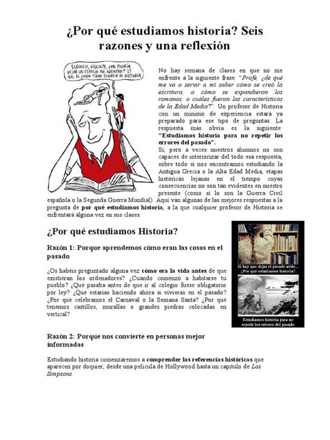 Por Qué Estudiamos Historia Pdf Pdf Razón Conocimiento