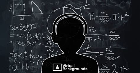 Mathematical Calculations On Blackboard Virtual Backgrounds