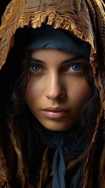Premium Ai Image Middle Eastern Girl Closeup