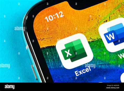 Helsinki Finland May Microsoft Excel Application Icon On Apple IPhone X Screen Close