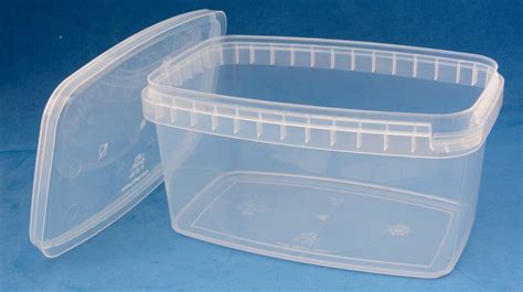 Ml Clear Rectangular Tamper Evident Tubs With Lids