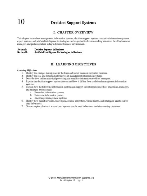 dss chap 10 pdf decision support system artificial intelligence