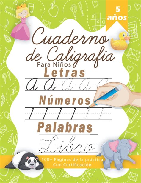 Buy Cuaderno de Caligrafia Para Niños de 5 Años Libro de Escritura