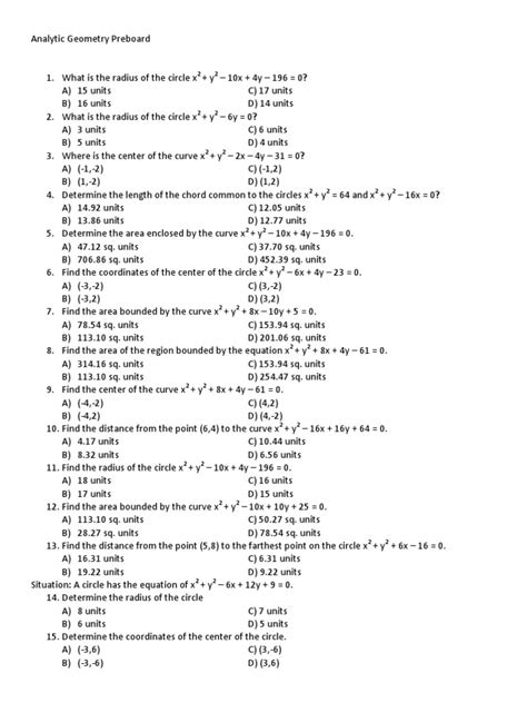 5 Analytic Geometry Pdf Ellipse Classical Geometry