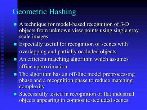 Ppt Geometric Hashing Powerpoint Presentation Free Download Id6542109