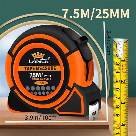 1pc2pcs 줄자 25 Ft 16 Ft 측정 테이프 개폐식 자동 잠금 테이프 측정기 디자이너 장식가 및 Temu