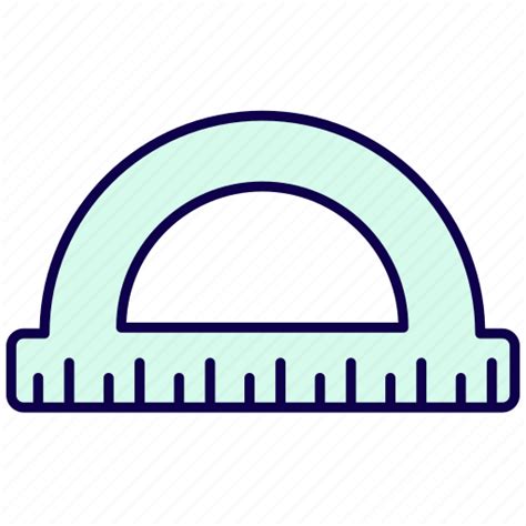 Protractor Geometry Measure Ruler Tool Compass Tools Icon