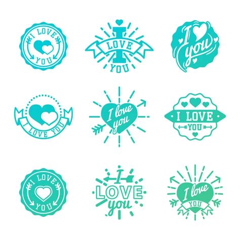 I Love You Vector Logo Badges Stock Vector Image By ©vectorshow 119865158