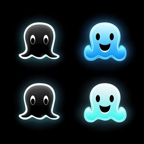 Premium Photo Neon Design Of Ghost Icon Emoji With Haunting Spooky And Ethereal Expressio