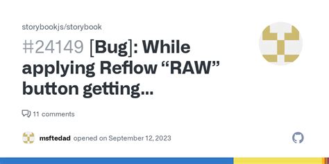 Bug While Applying Reflow “raw” Button Getting Overlapped In “controls Tab Item” Page