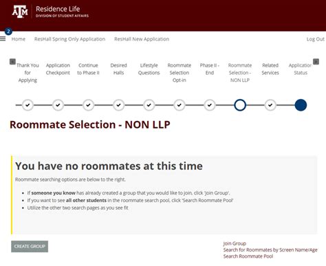 Roommate Selection And Search