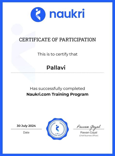 Pallavi Saini On Linkedin Naukri Onlinetraining Certificate