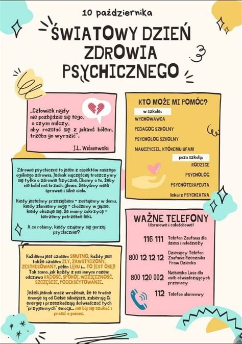 Światowy Dzień Zdrowia Psychicznego Szkoły Tęcza