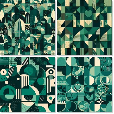 40 Bold Abstract Geometric Pattern Digital Paper Pack 12x12in Commercial Use Printable