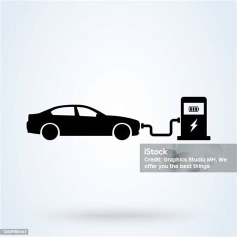 電気自動車の充電器ベクターシンプルなモダンアイコンデザインイラスト アイコンのベクターアート素材や画像を多数ご用意 アイコン