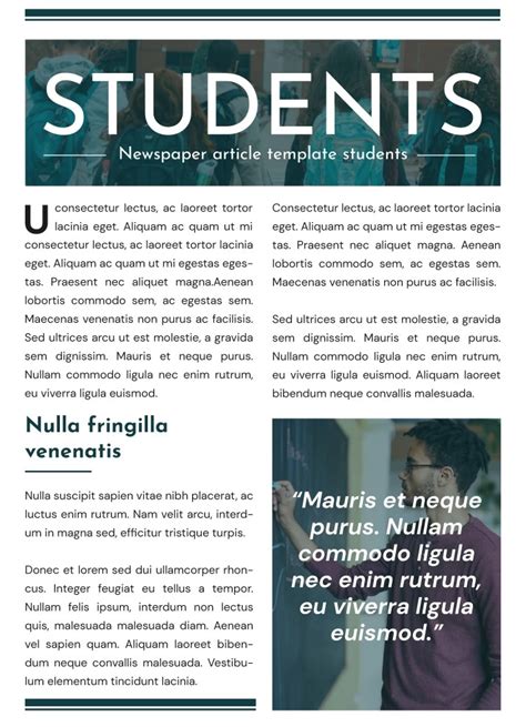 Newspaper Editorial Example