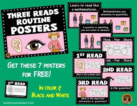 3 Reads Math Strategy Math Anchor Charts Class 3 301 Class 3 302