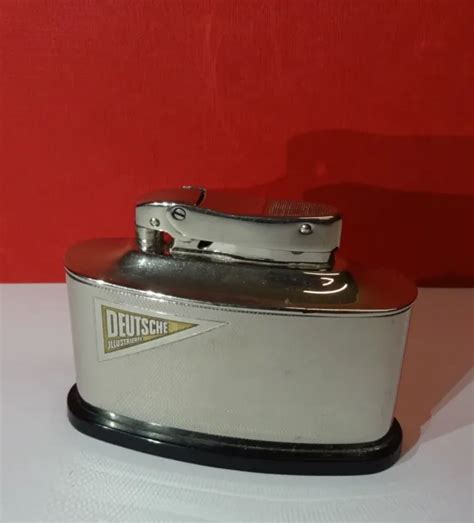 ANCIEN BRIQUET DE table MYLFLAM briquet à essence ILLUSTRÉ ALLEMAND