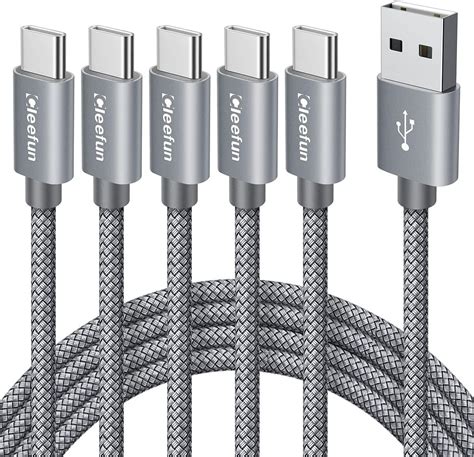 Amazon co jp USB Type C タイプc ケーブル m 本セット CLEEFUN USB C 急速充電ケーブル 高速データ転送 コード タイプc 高耐久 断線防止