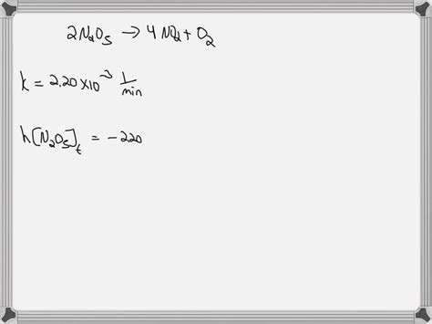 solved the decomposition of n2o5 proceeds according to the following