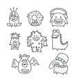 Cute Monsters Doodle Alphabet Abc Royalty Free Vector Image