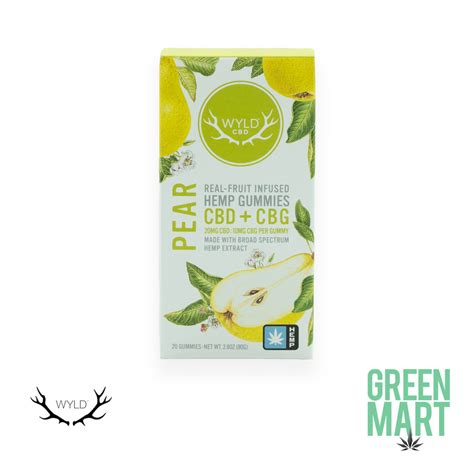 Wyld Cbd Gummies Cbg Pear Hemp Gummies Green Mart Beaverton