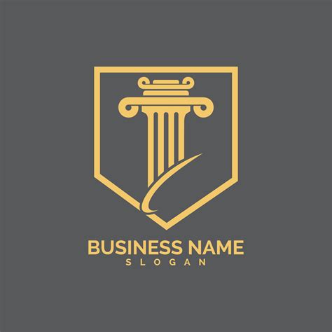 Pillar Logo Vector Template Illustration Design Vector Art At Vecteezy
