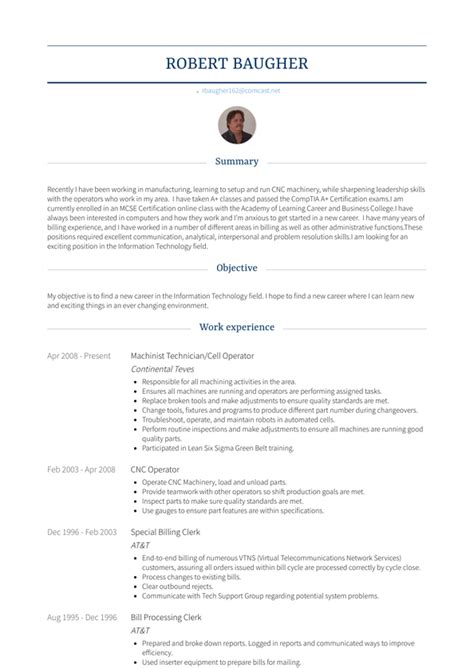 Machinist Resume Samples And Templates VisualCV Machinist Resume Samples And Templates VisualCV