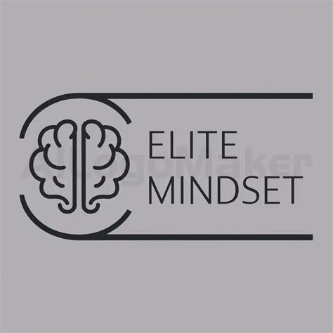 Logo Design For Elite Mindset Modern Brain Symbol On Clear Background