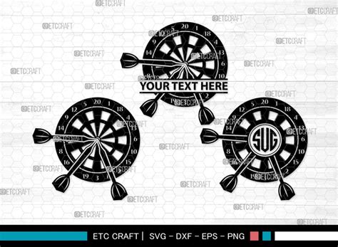 dart monogram dart silhouette dart svg dartboard svg target svg shooting target svg dart