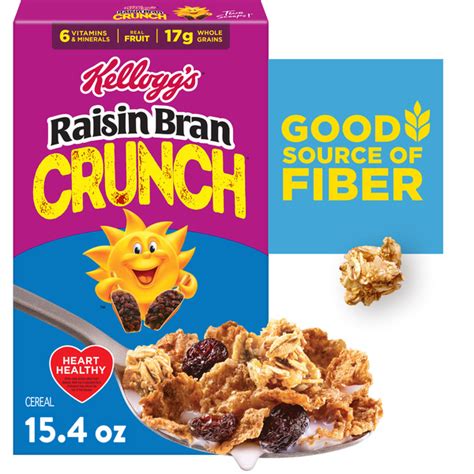 Kelloggs Raisin Bran Crunch Breakfast Cereal Good Source Of Fiber Same Day Delivery Hmart